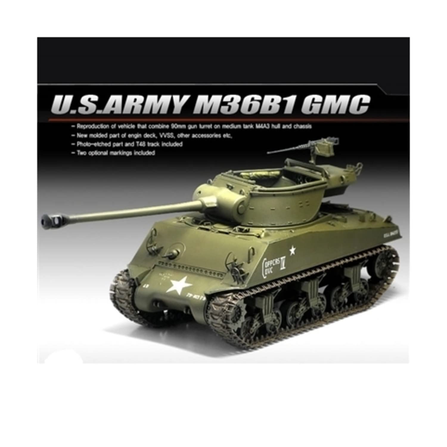 Amazon.com: Academy U.S. Army M36B1 GMC Vehicle Building Kit : Arts ...