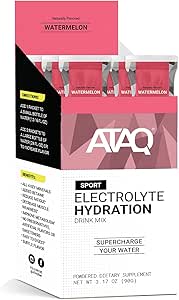 Amazon.com: ATAQ All-Natural Electrolyte Hydration Mix, Watermelon ...
