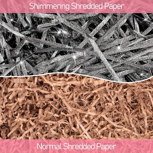 100g Black Shredded Tissue Paper Glitter Raffia Crinkle Cut Paper Shred ...