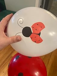 Amazon.com: 30 Pcs Ladybug Theme Balloons Red Black Polka Dot Balloons ...