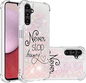 Amazon.com: LEMAXELERS Compatible with Galaxy A14 5G Case Bling Glitter Case Soft TPU Floating ...