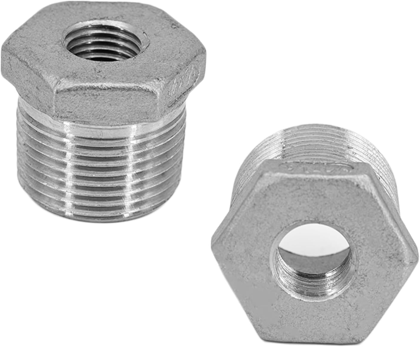 Amazon.com: Refuuch Stainless Steel Reducer Hex Bushing, 1/2" Male NPT ...