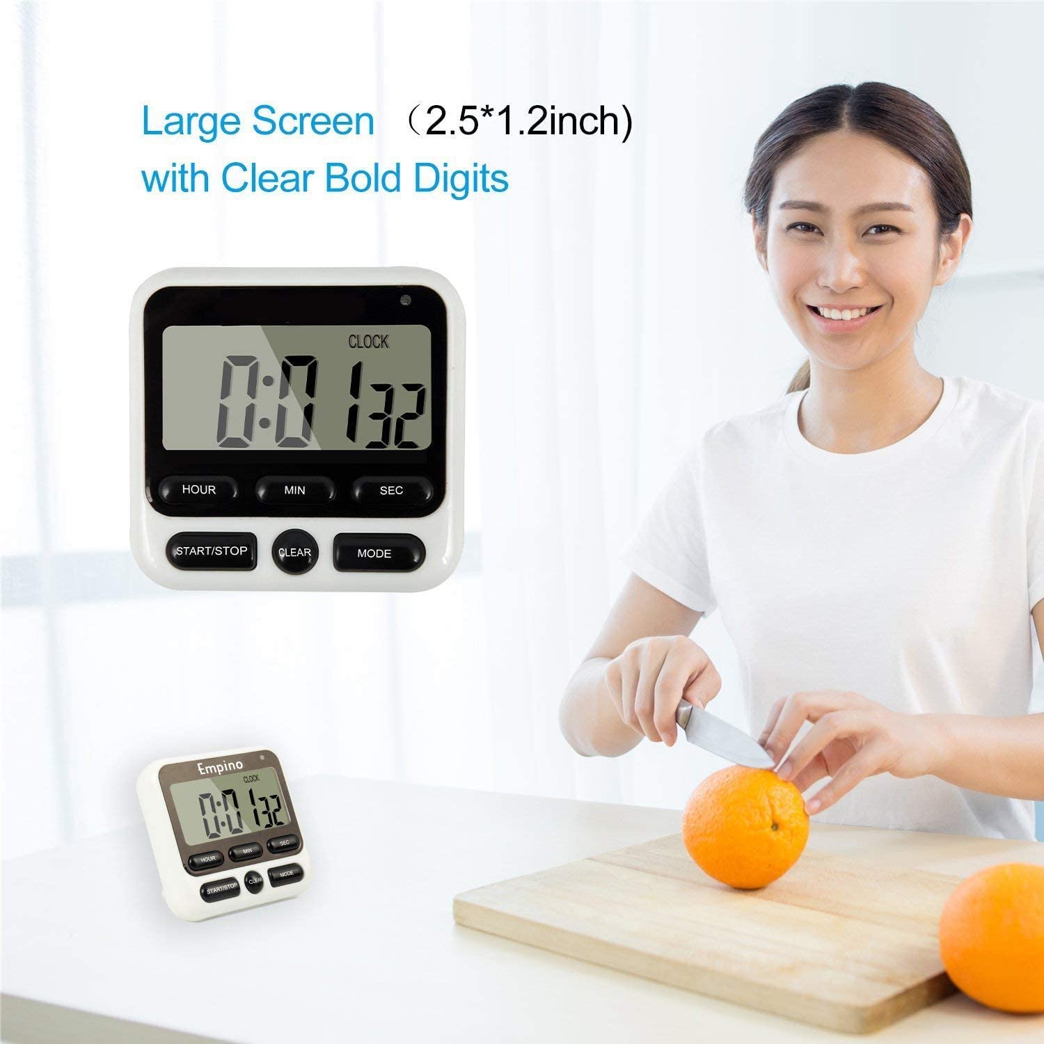 Snapklik.com : Large LCD Digital Kitchen Timer Countdown Up Alarm Clock ...