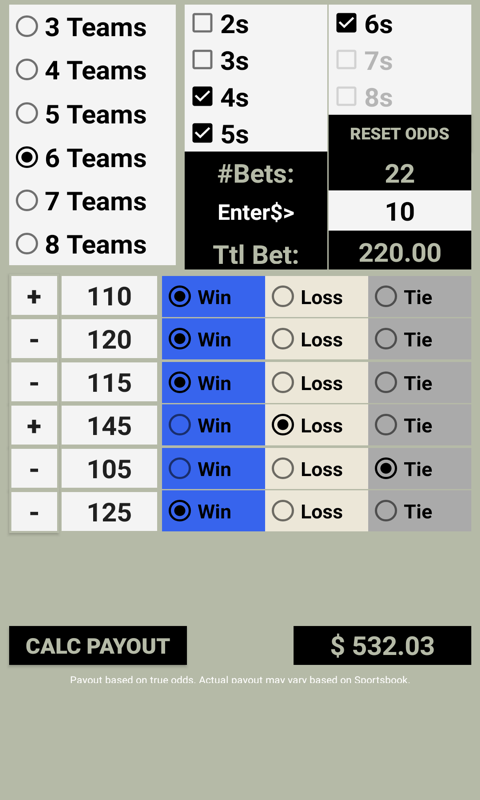 Round Robin Bet Calculator:Amazon.es:Appstore for Android