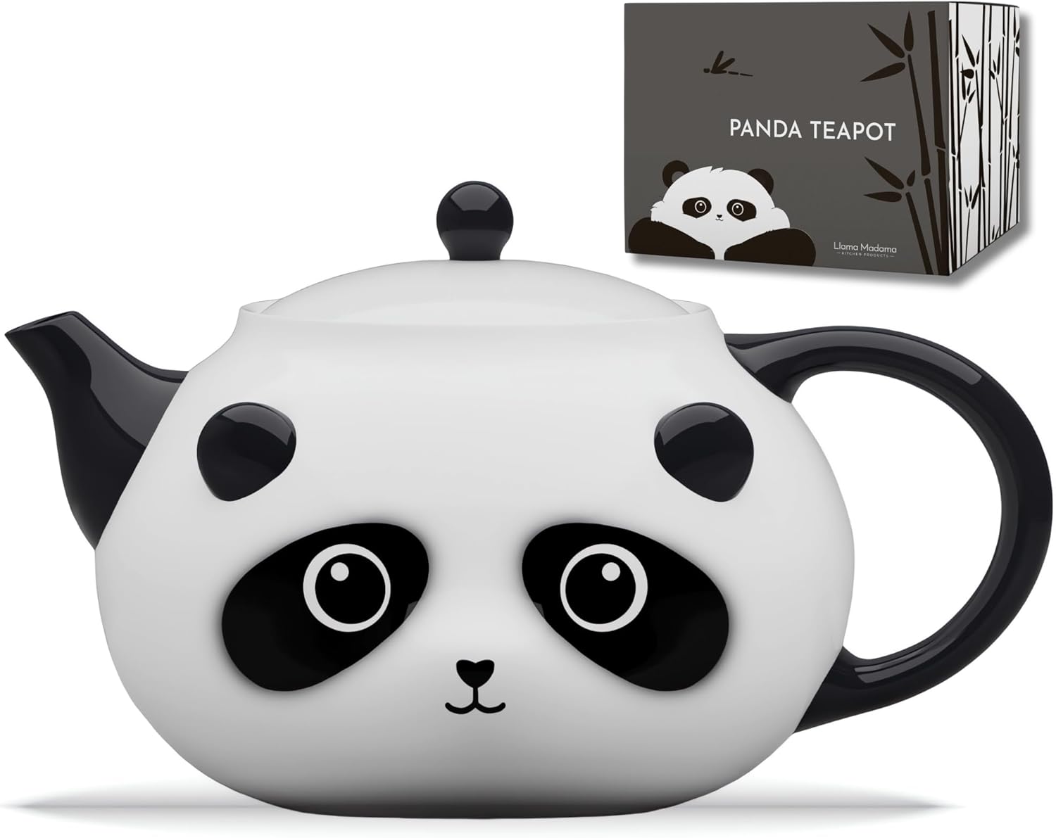Amazon.com | Panda Bear Teapot 34 oz (3-4 cups) - Porcelain Cute Tea Pot in Panda Style - Panda ...