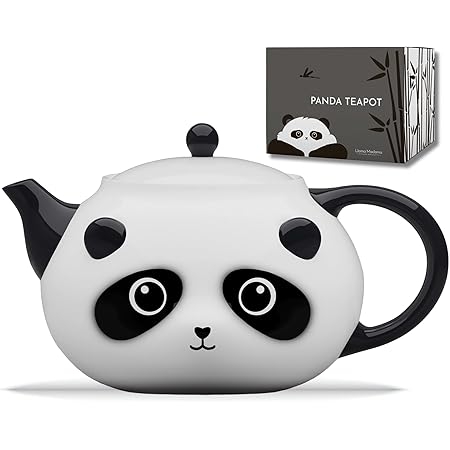 Amazon.com | Panda Bear Teapot 34 oz (3-4 cups) - Porcelain Cute Tea ...
