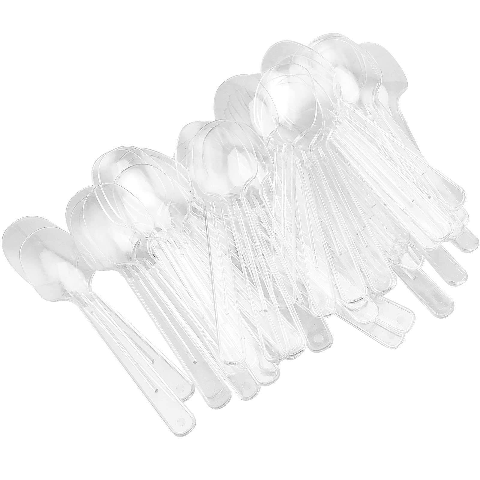 SINJEUN 400 PCS Mini Dessert Spoons, Small Plastic Spoons Clear Spoons ...