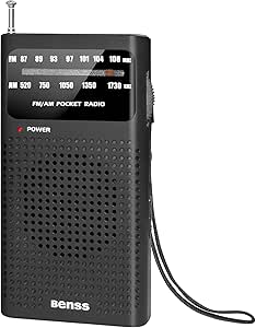 Small Transistor Radio Portable FM AM Pocket Radio Battery Operated ...