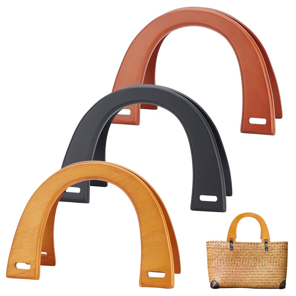 Amazon.com: PH PandaHall 6PCS Wooden Purse Handle, 3 Color U-Shaped ...