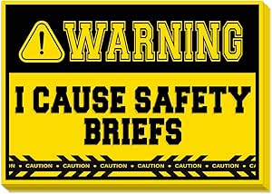 Amazon.com: I Cause Safety Briefs Hard Hat Sticker Die-Cut Waterproof Vinyl Stickers for Hard ...