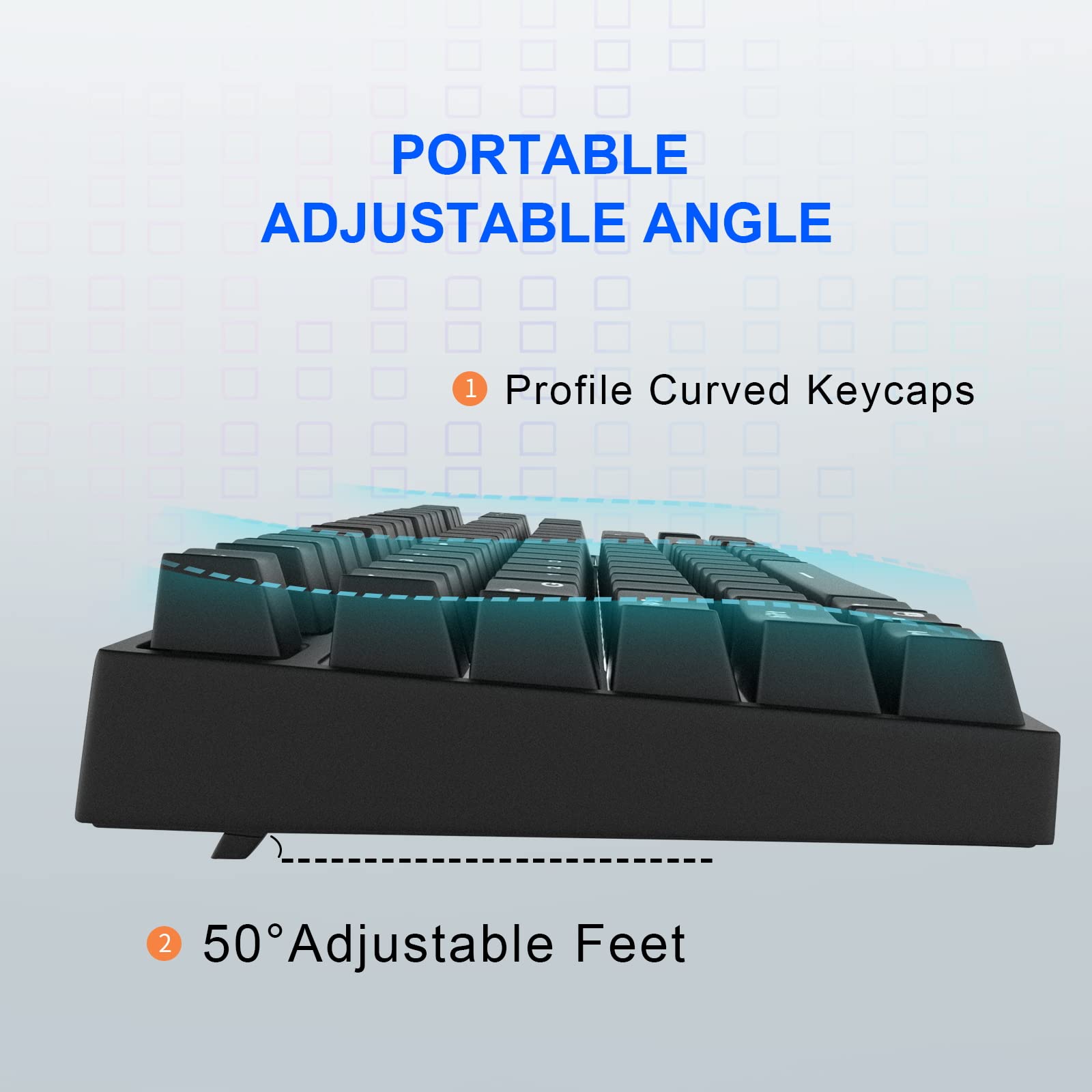 Buy RK ROYAL KLUDGE RK987 Mechanical Keyboard 87 Keys White LED ...