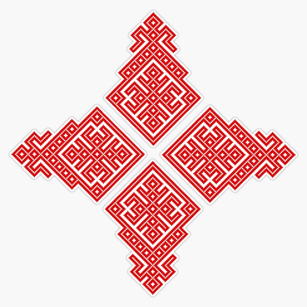 Amazon.com - Slavic Pagan Embroidery Symbol Rushnyk Pattern III Bumper ...