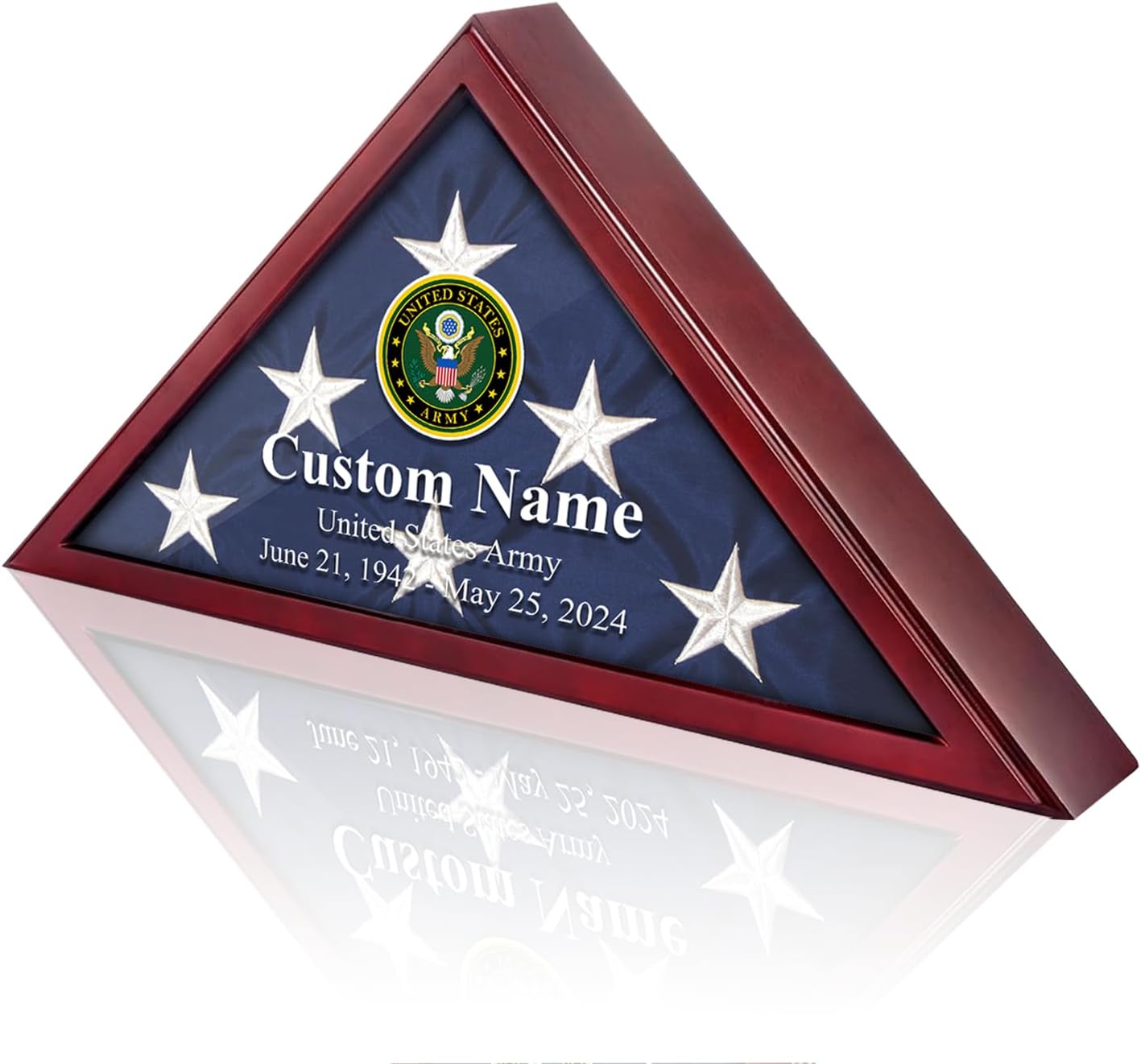 Amazon.com: Personalized Flag Display Box for US Veteran Flag 9.5 x 5 ...