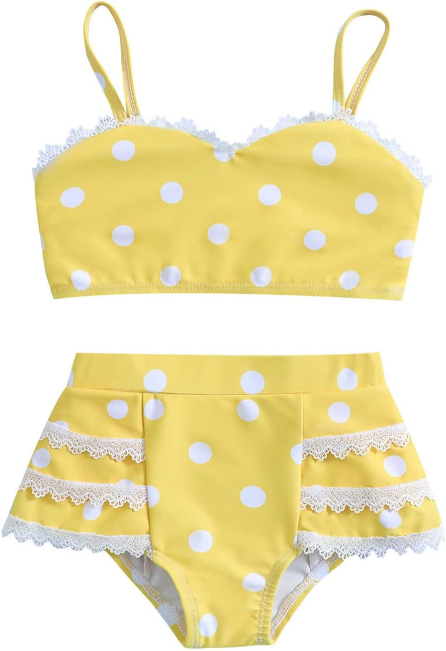 高品質 女の子 シャツ付き セパレート 水着 ビキニ 黄色 セットアップ 130 A Bf
