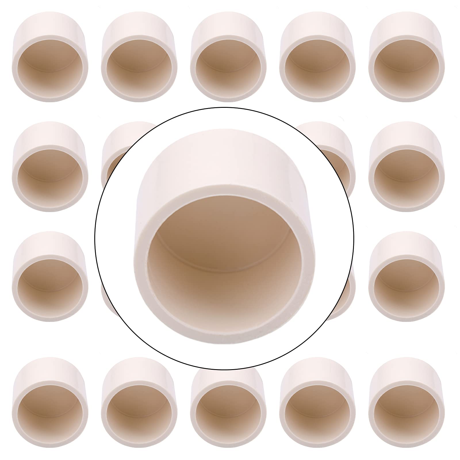 Buy CEE 20 Pack 32mm PVC Pipe End Cap Plug Adapter Pipe Fittings, PVC ...