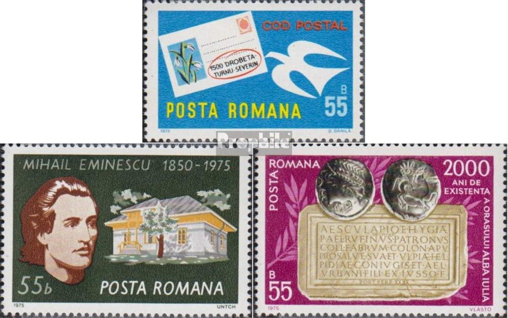Amazon.com: Romania 3261,3262,3264 (Complete.Issue.) 1975 Postcodes ...