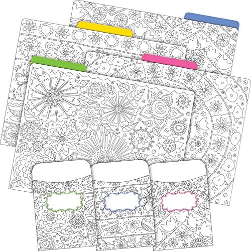 Amazon.com : Barker Creek File Folder and Library Pocket Set, Color Me ...