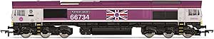 Hornby Diesel Train - R30332 GBRf, Class 66, Co-Co, 66734 'Platinum ...