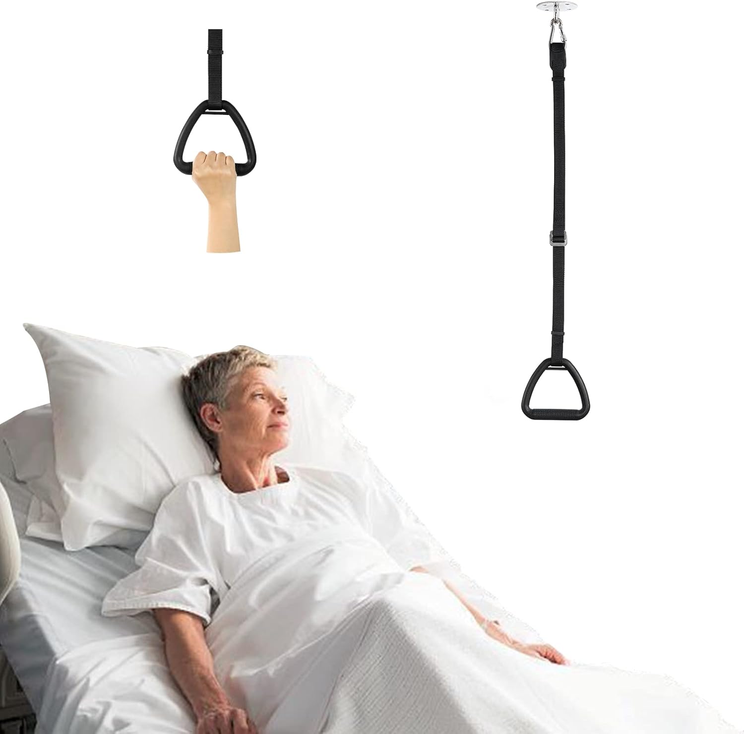 Bed Trapeze for Elderly, Ceiling Mounted Trapeze for Bed Mobility ...