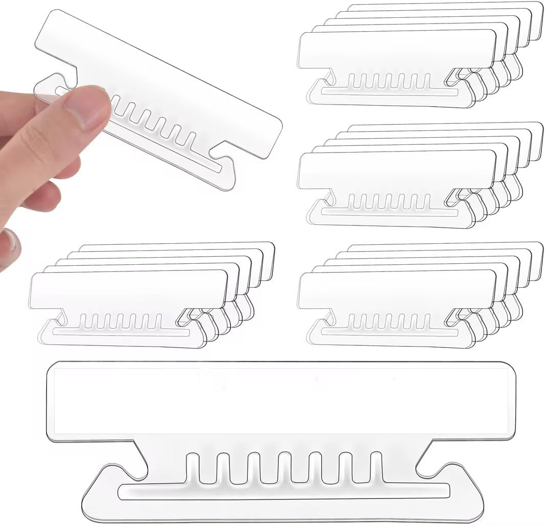 Amazon.com : 100Pcs 3 1/2 Inch Hanging File Folder Tabs Plastic Tabs ...