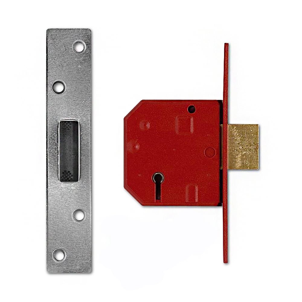 Union Locks 2134E 5 Lever BS Mortice Deadlock 67mm - Satin Chrome ...