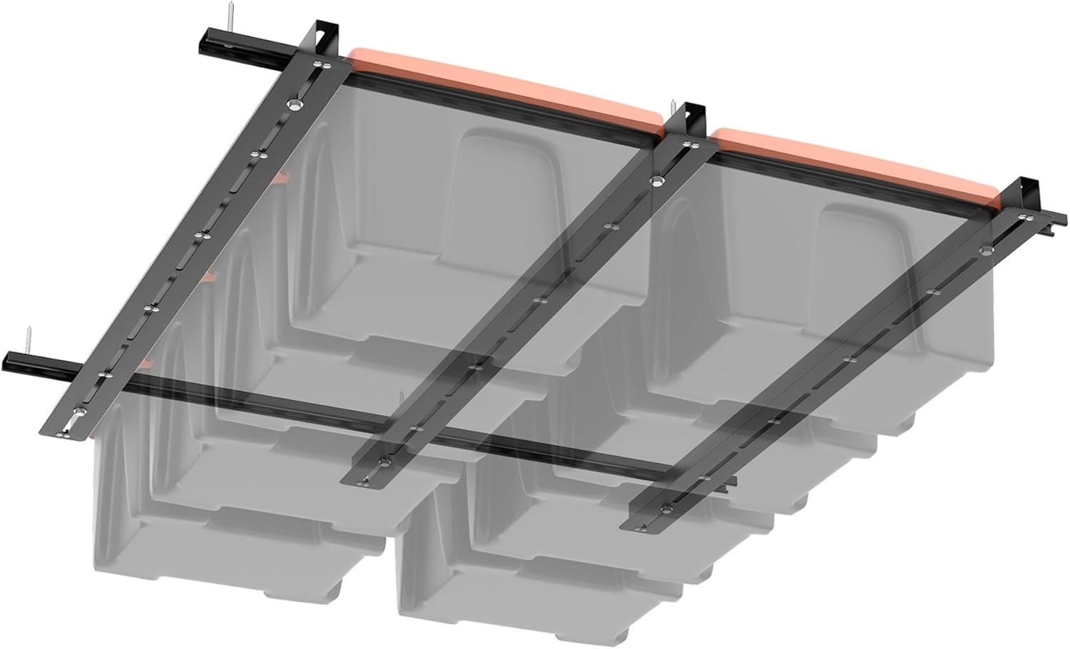 Amazon.com: TORACK Garage Ceiling Bin Storage Rack, Overhead Tote ...