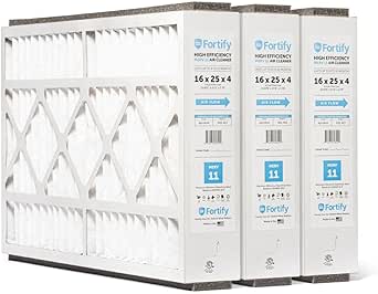 Amazon.com: Fortify MERV 11 compatible replacement filter for 16x25x4 ...