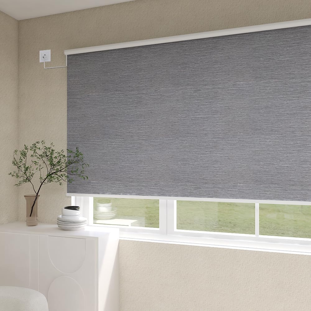 Amazon.com: ZSHINE Motorized Blackout Window Blinds Customize Width ...