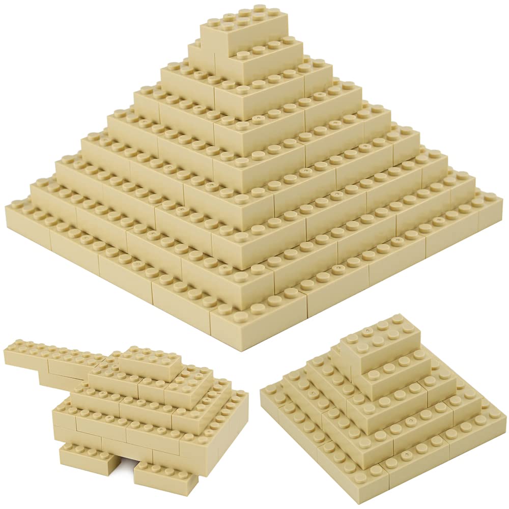 Snapklik.com : Feleph 2x4 Bricks Tan 320 Pieces Parts Khaki Classic ...