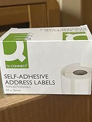 Q-Connect Address Label Roll Repositionable Self Adhesive 89 mm x 36 mm ...