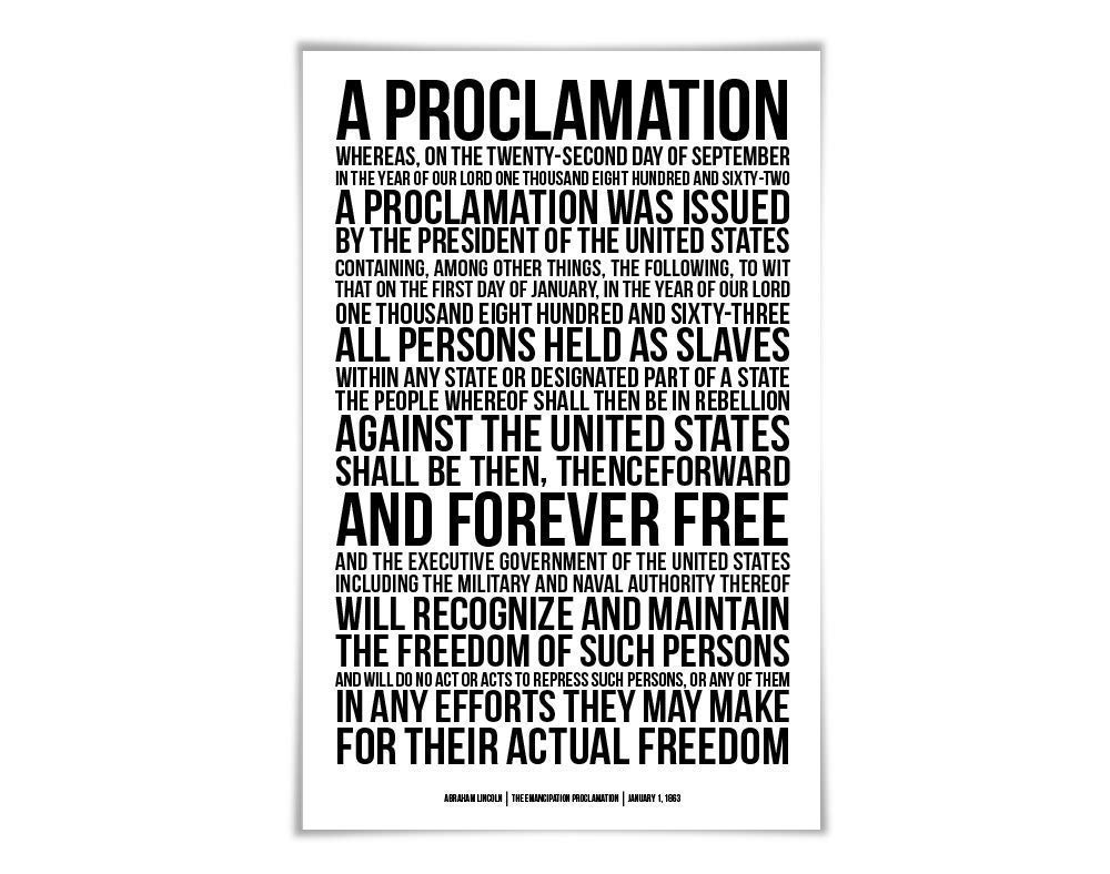 Amazon.com: Abraham Lincoln Emancipation Proclamation Art Print. 60 ...