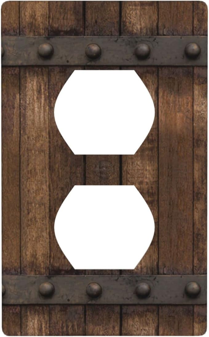 Rustic Farmhouse Brown Wood Texture Pattern Outlet Covers Light Switch ...