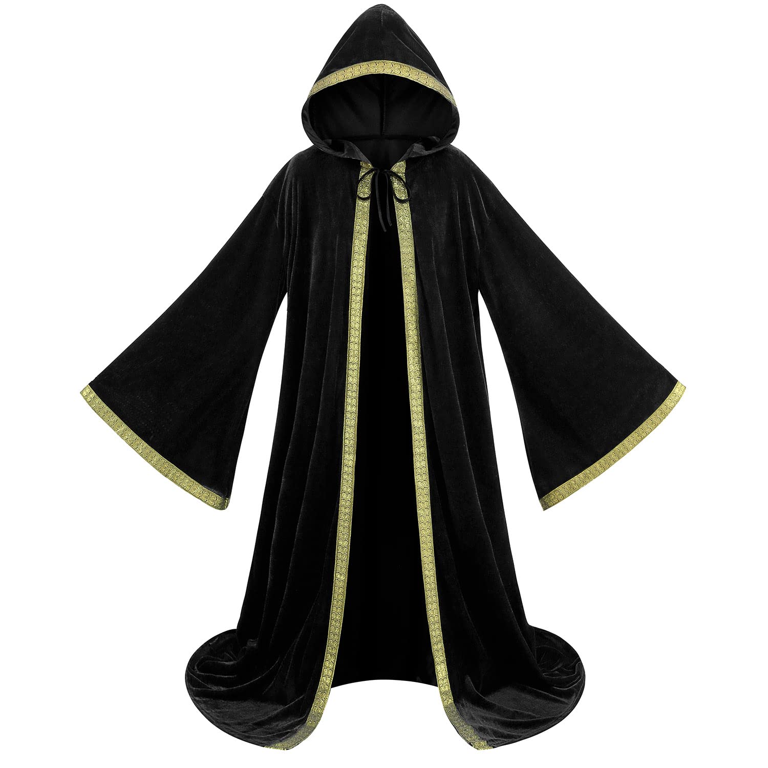 Amazon.com: HAPNBCELE Wizard Robe Cloak with Hood Men Velvet ...