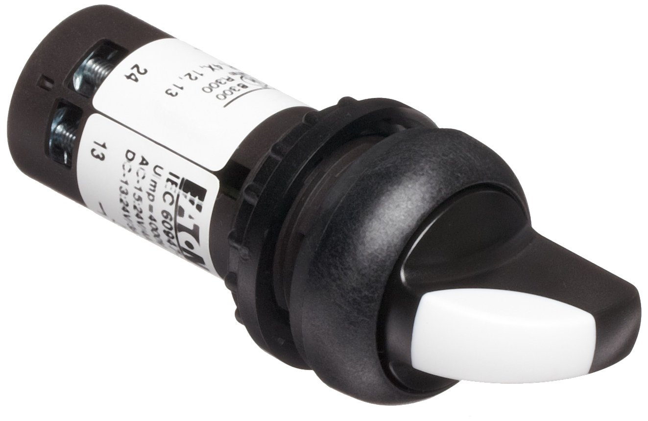 Eaton C22S-WRKV-K20 Knob Type Selector Switch, 2 Positions, Maintained Operation, "V" Position ...