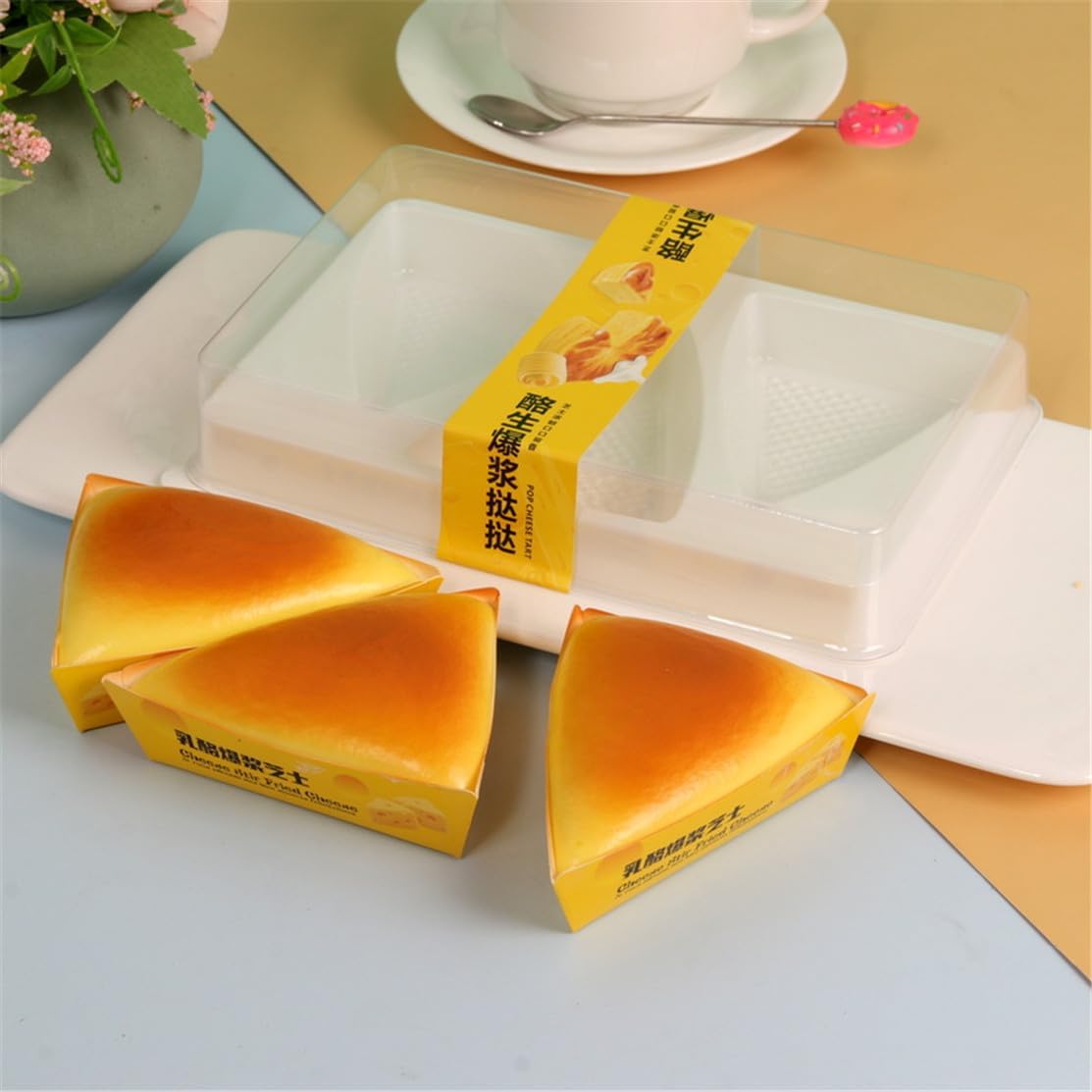 Amazon.com: Skyseen 3PCS Artificial Triangle Cheese Fake Simulation ...