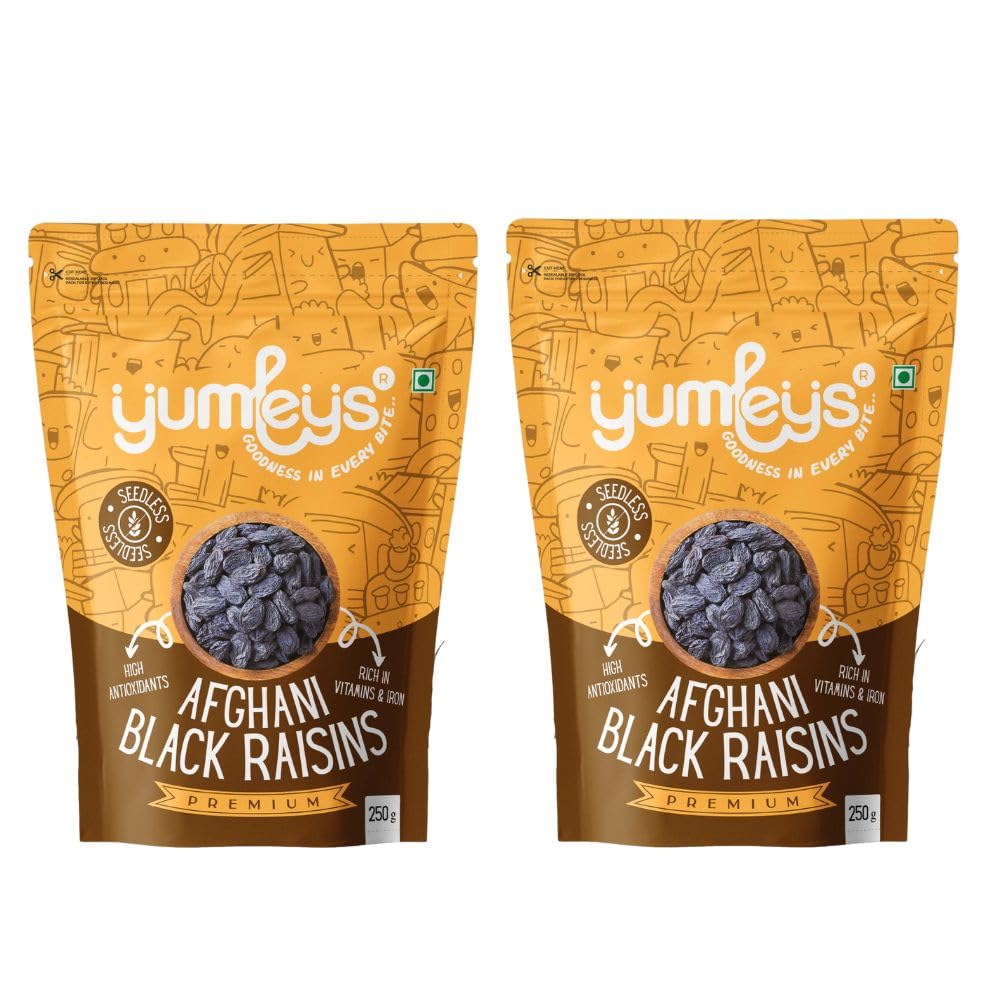 Yumleys Premium Natural Afghani Seedless Raisins - Plump and Juicy ...