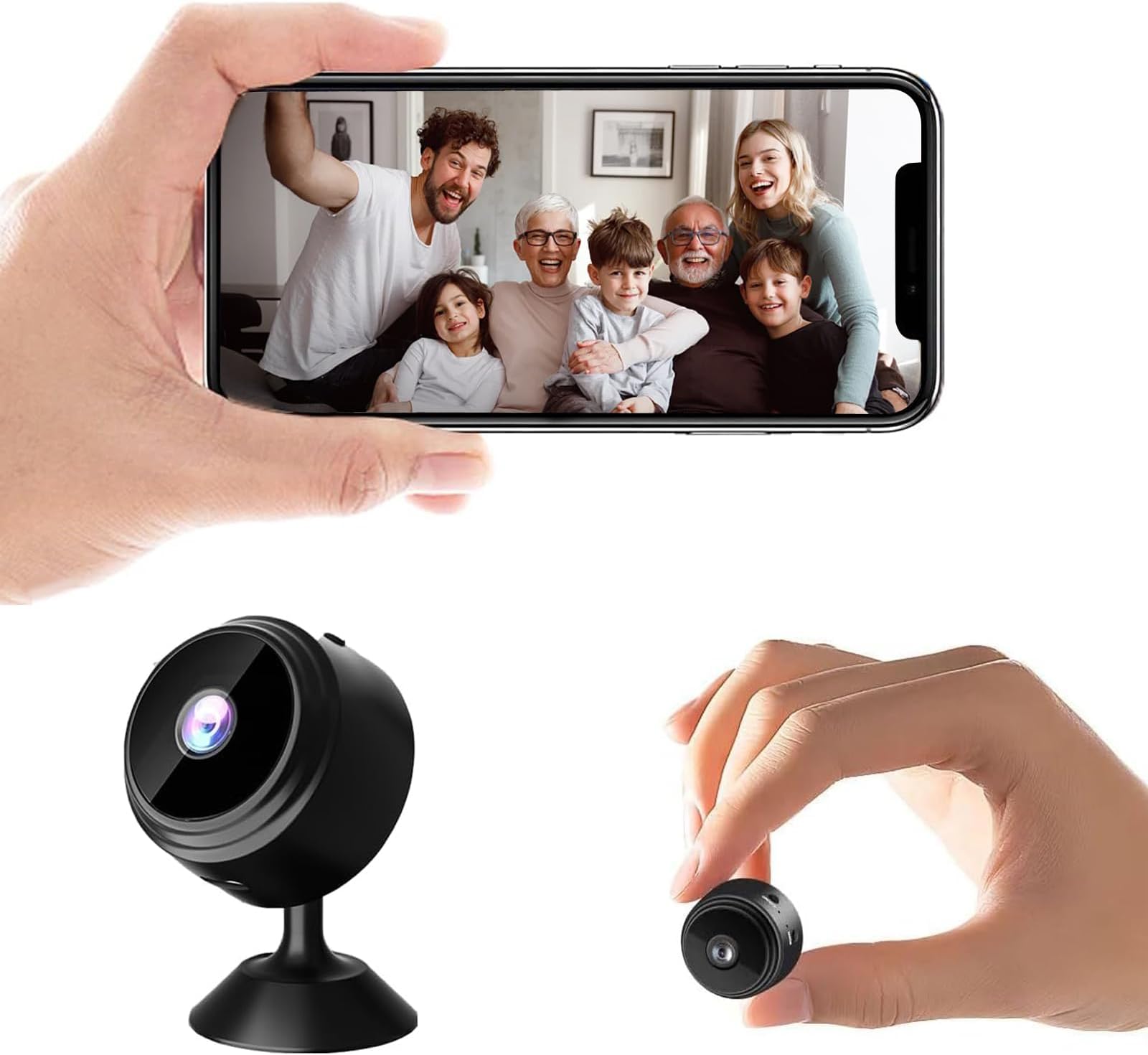 Amazon.com : 2024 New Spy Focus Camera WiFi Mini Hidden Camera,Magnetic ...