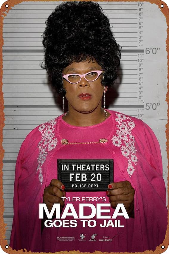 Amazon.com: Madea Goes to Jail Poster Sign Metal Tin Sign Wall Art ...