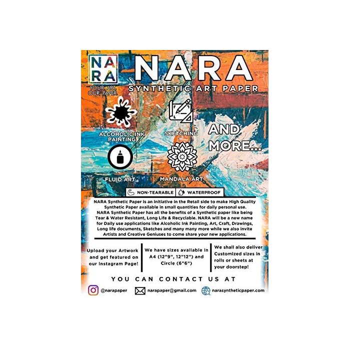 Buy NARA® Paper for Alcohol Ink Painting | 24 inches x 36 inches (24 ...