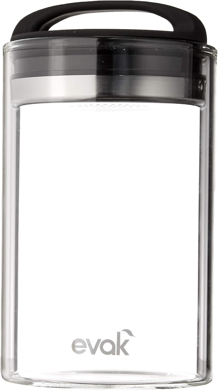Prepara Evak Fresh Saver Airless Canister, Glass & Stainless, Medium ...