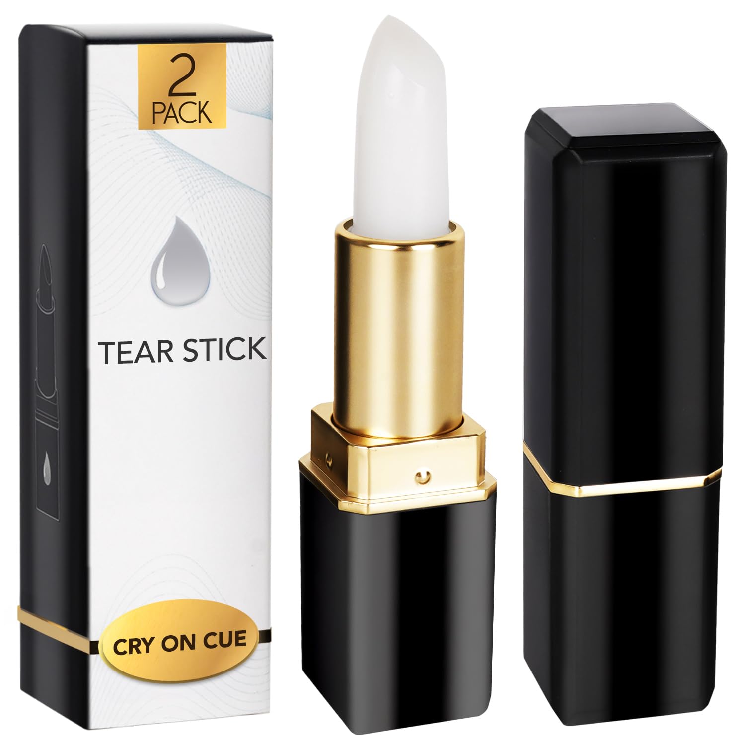 [2 Pack] Professional Tear Stick For Actors - Cry On Cue With Real ...