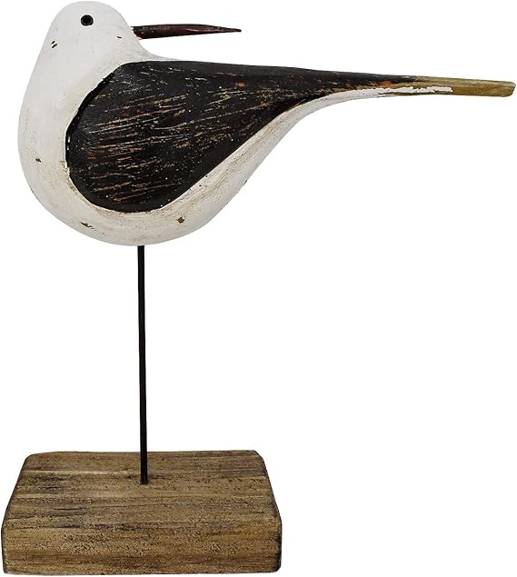 Amazon.com: Morning View Wooden Sea Birds Decor Wood Seagull Statue ...