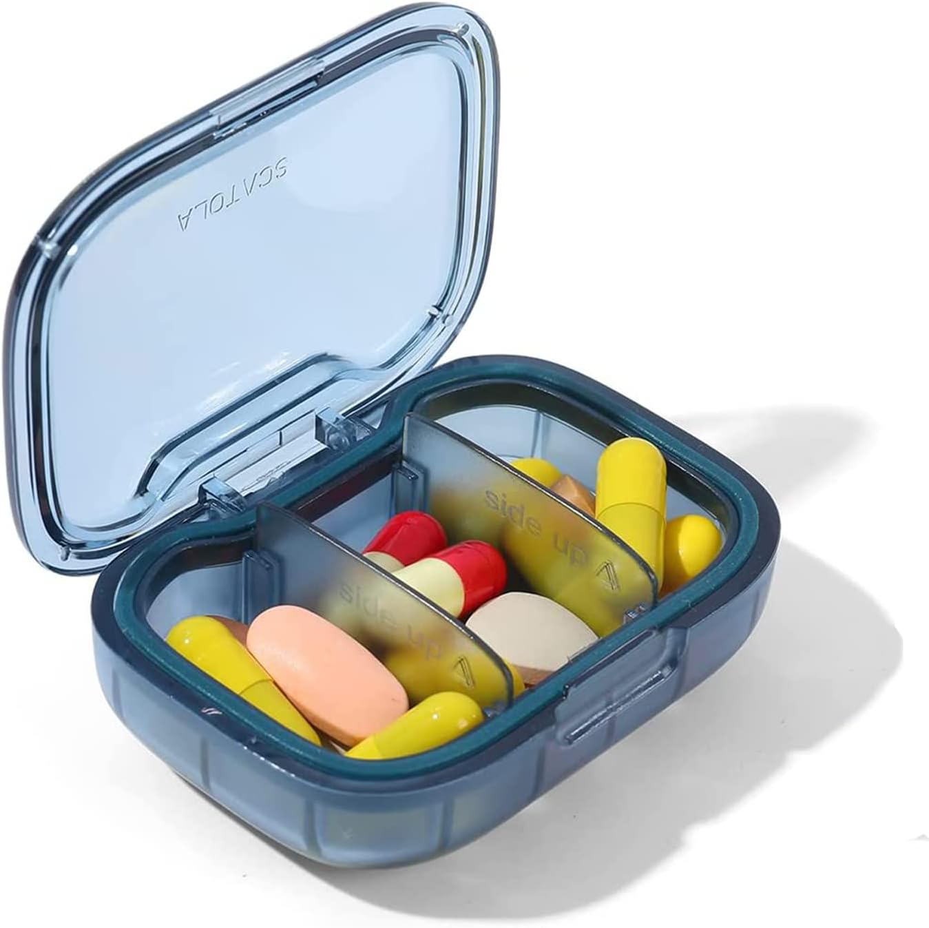Amazon.com: KANGYAN 3 Compartment Pill Box, Moisture Proof Pill Case ...