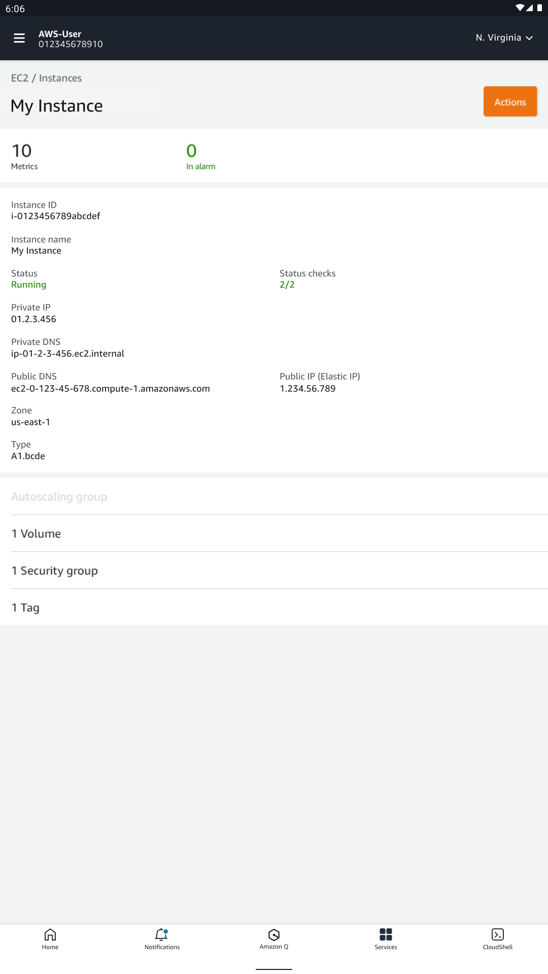 AWS Console - App on Amazon Appstore