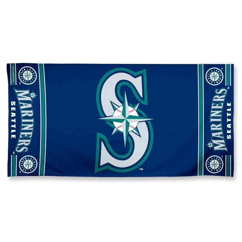 Amazon.com: WinCraft MLB Seattle Mariners 30" x 60" Logo Beach Towel ...