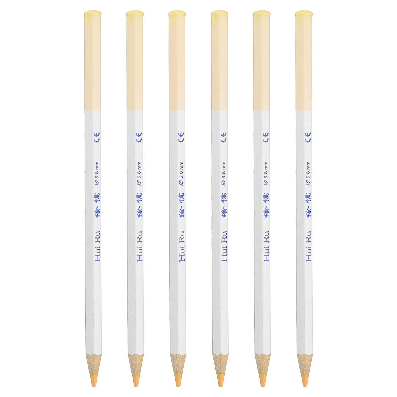 PATIKIL Pale Yellow Colored Pencils Set,6 Pcs Oil Color Pencils Wooden ...