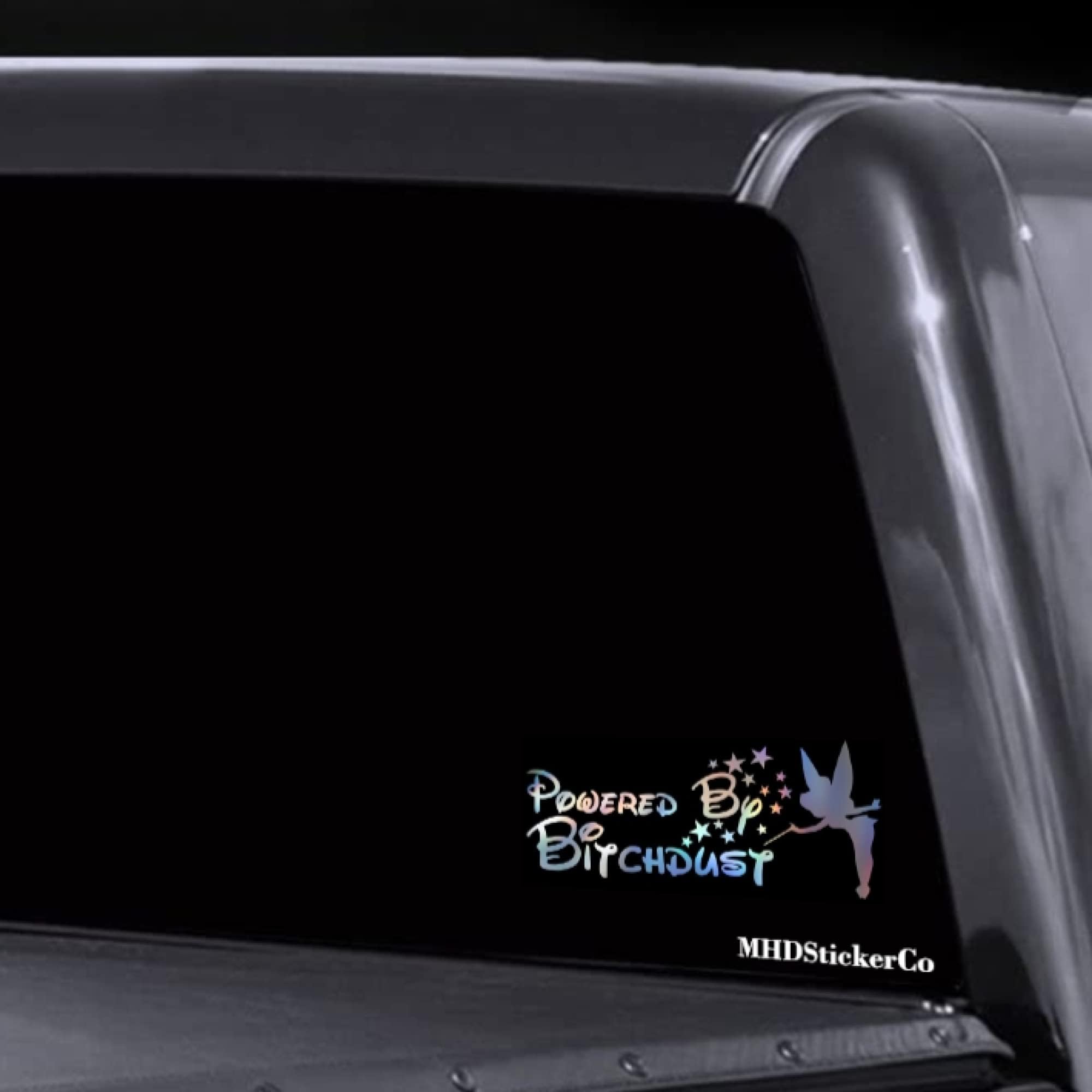 Amazon.com: Powered by Bitchdust Decal Vinyl Sticker Auto Car Truck ...
