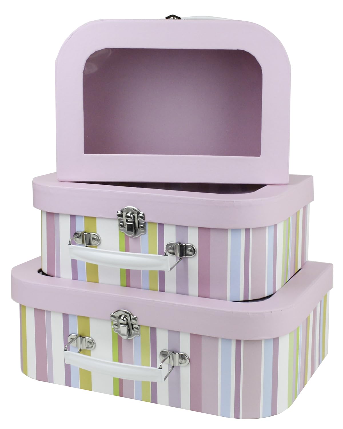 Emartbuy Set of 3 Rigid Luxury Presentation Suitcase Storage Gift Box ...