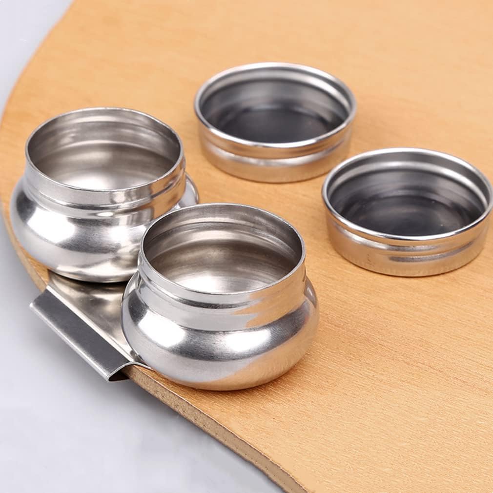 Amazon.com: 1PC Stainless Steel Oil Painting Palette Cup 2 Dipper Large ...