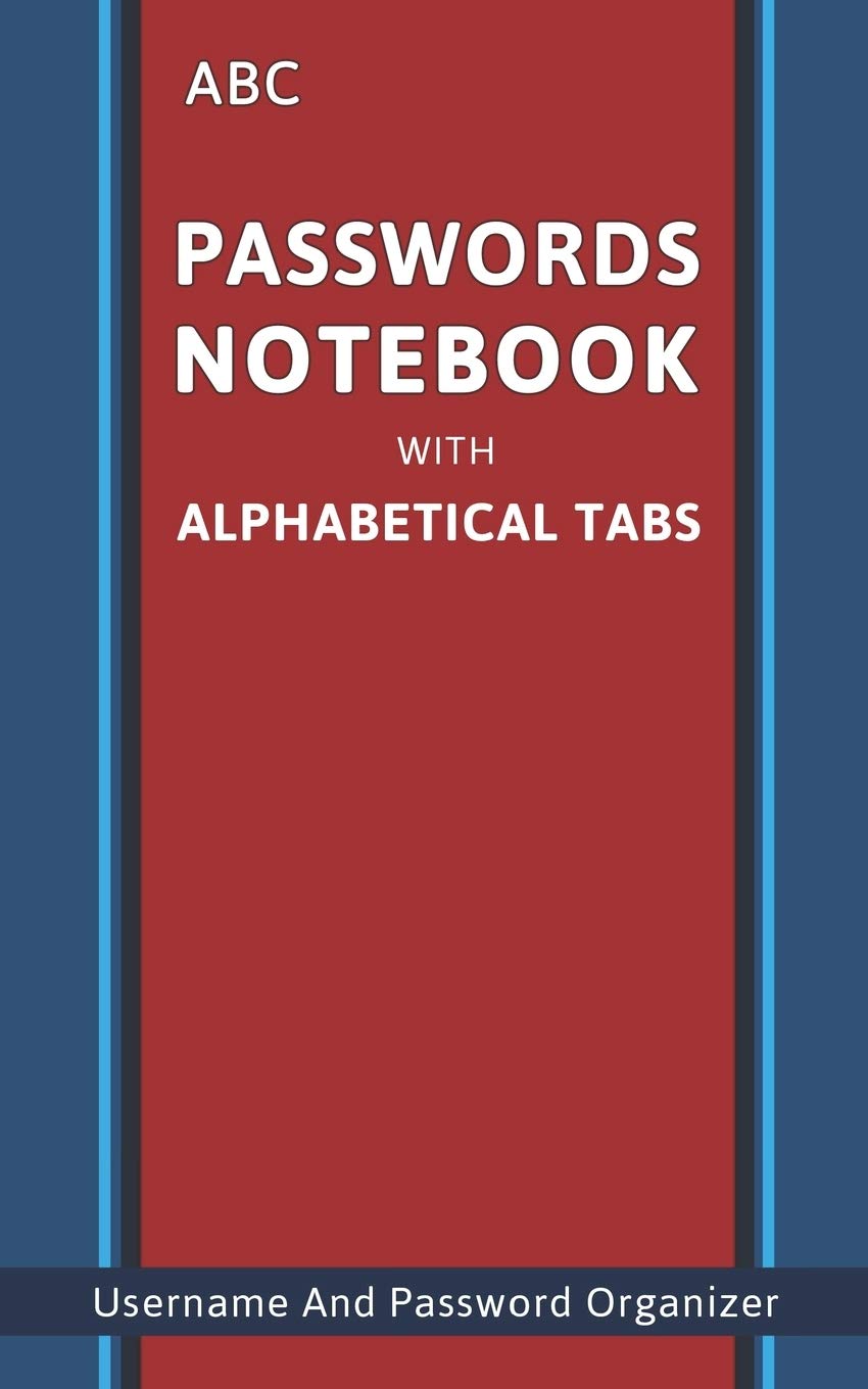 Amazon.com: ABC Passwords Notebook With Alphabetical Tabs: Mini Pocket ...